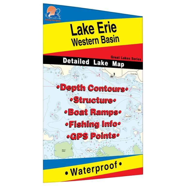 Lake Erie (Western Basin) Map - Grapentin Specialties, Inc. - Michigan ...